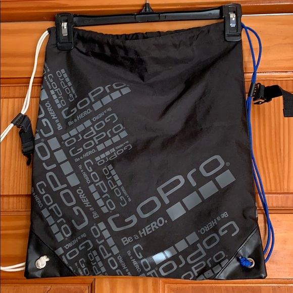GoPro | Bags | Gopro Drawstring Black Cinch Backpack Bag | Poshmark